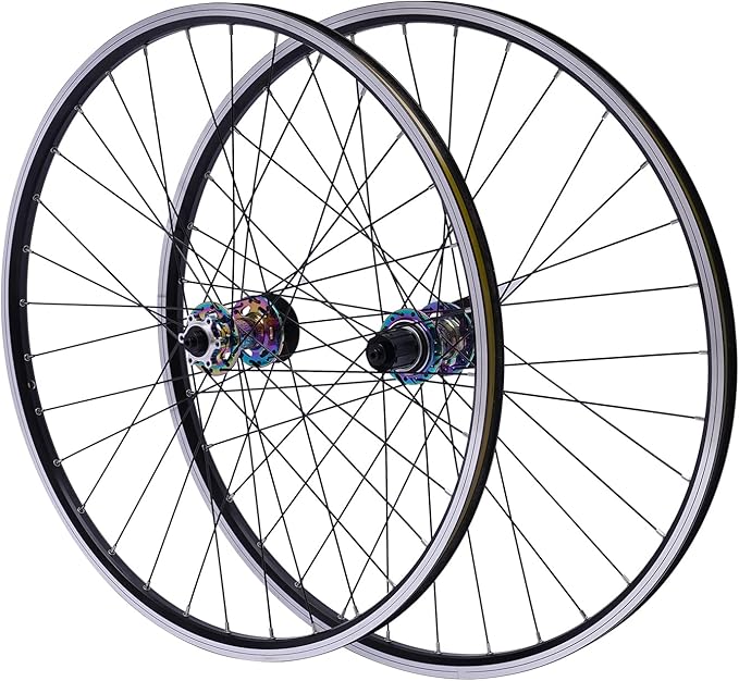 Amazon.com : 27.5" MTB Wheelset, Aluminum Alloy Rims with 45 Steel ...