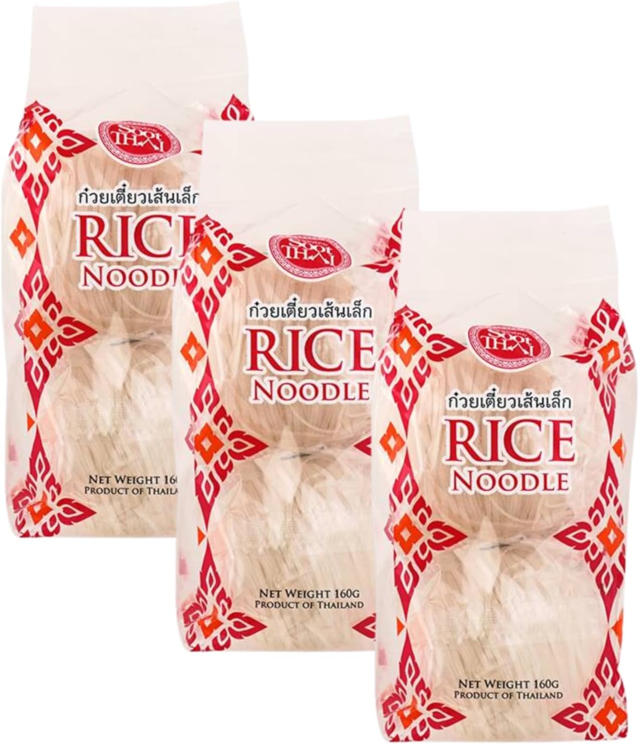 Amazon.co.jp: ライスヌードル 米麺 乾麺 タイ料理 大容量 まとめ買い 業務用 スータイ 160g/40g×4個 (3袋) : 食品・飲料・お酒