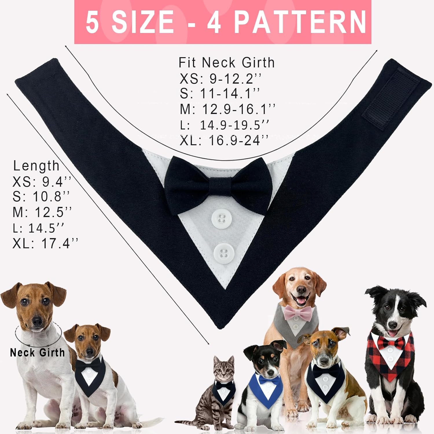 KOOLMOX – Esmoquin para perros pequeños traje formal elegante para ...