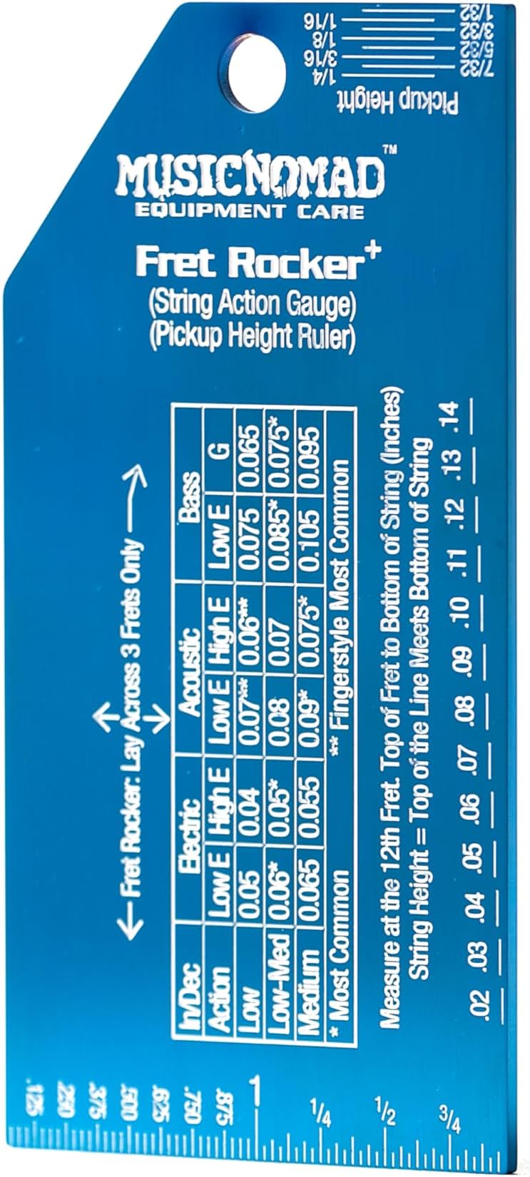 Amazon.com: Fret Rocker AND String Height Gauge - Deadly Accurate 100% ...