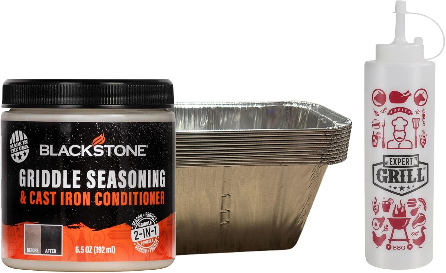 Amazon.com : Blackstone Griddle Seasoning and Conditioner Kit with Cast ...