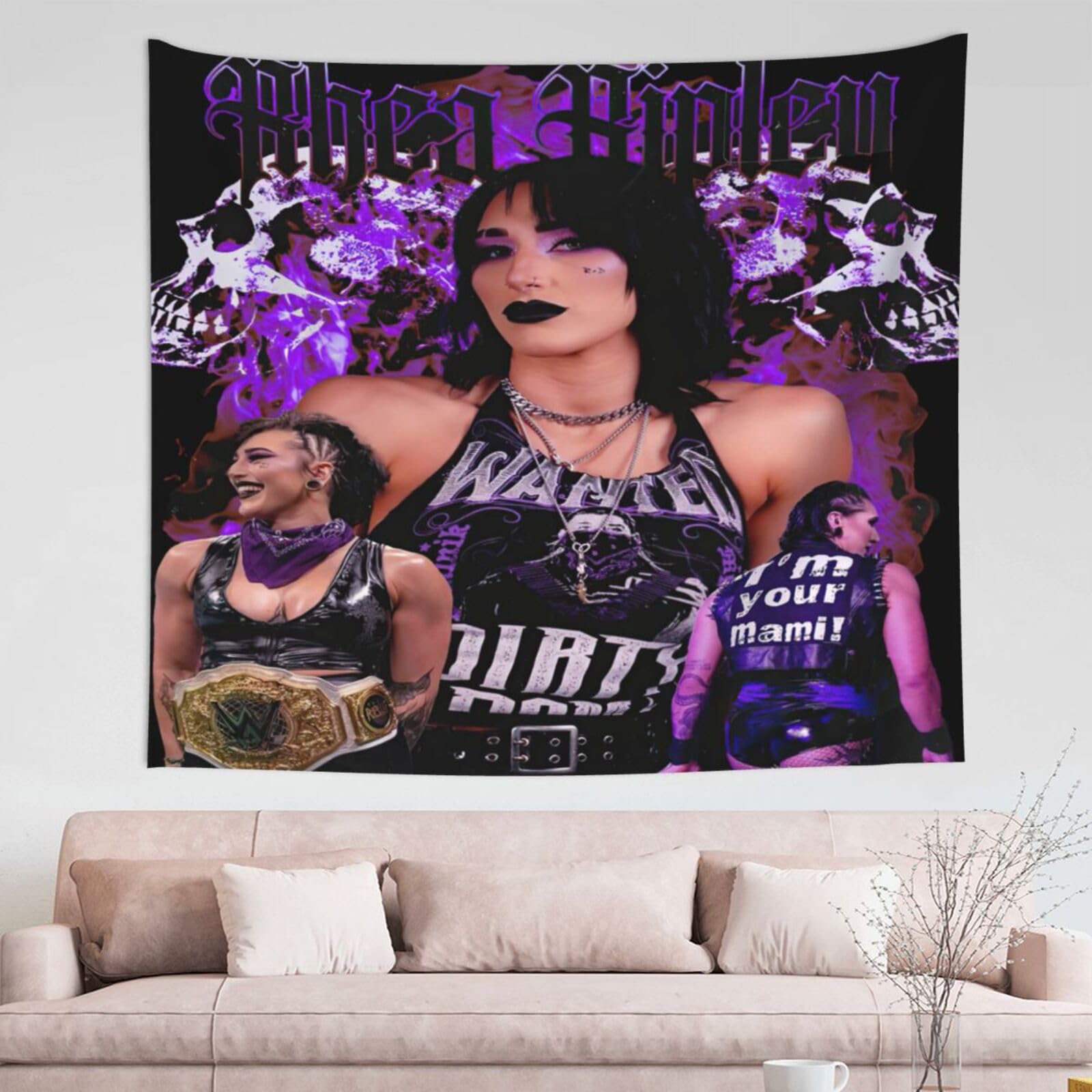 Amazon.com: LZASHNFPO Rhea Great Wrestler Ripley Tapestry Wall Hanging ...