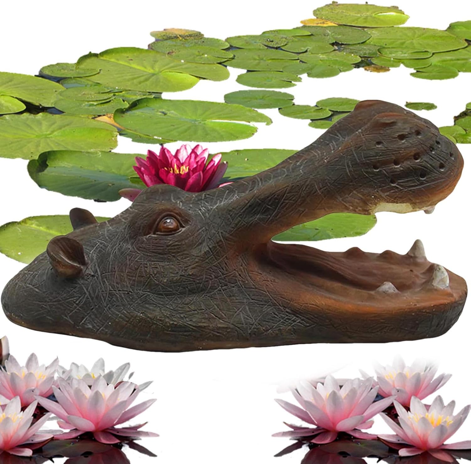 Amazon.com : REHOOF Floating Hippo Head, Pond Floating Hippo Head ...