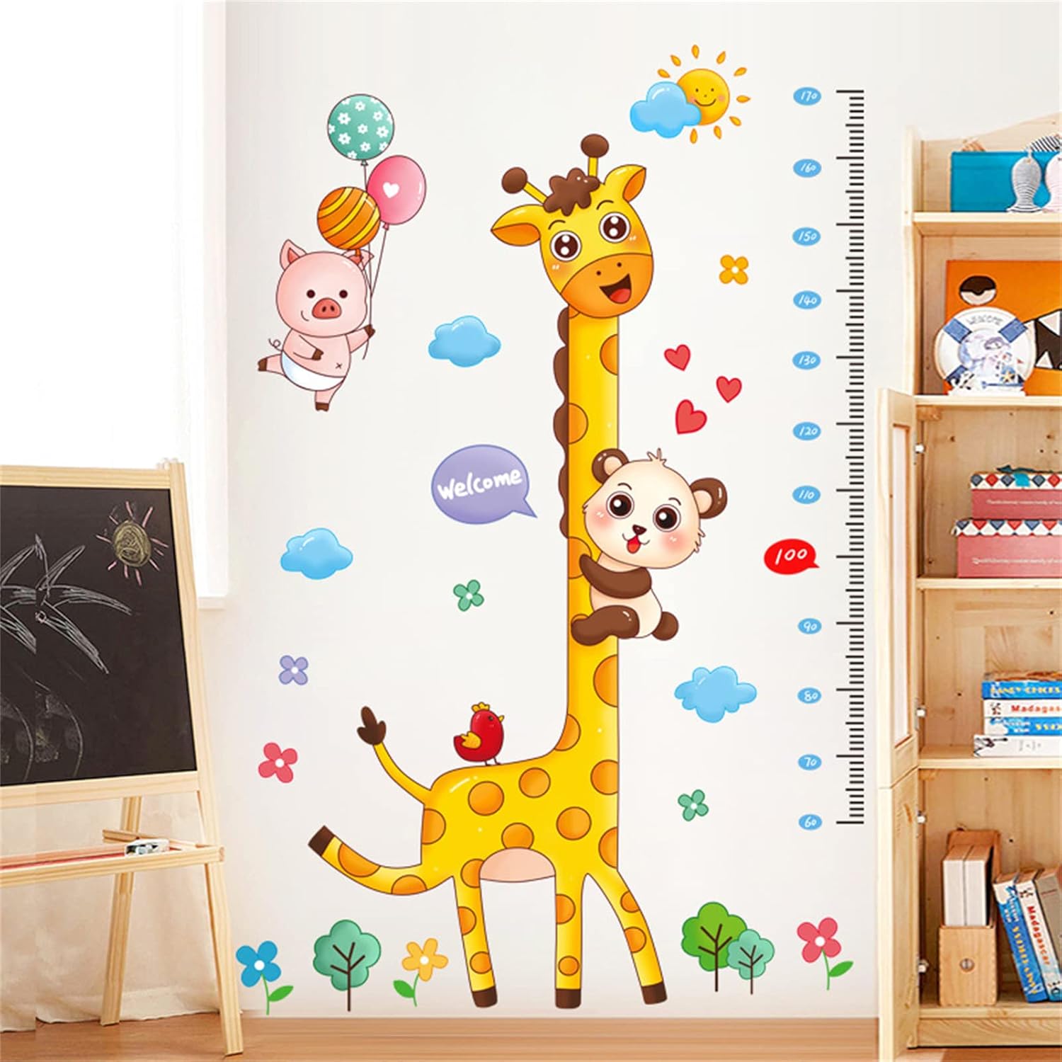 Amazon.com: Giraffe Kids Height Wall Measurement Height Wall Sticker ...