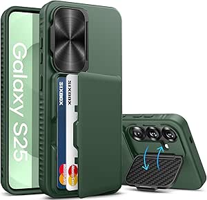 Amazon.com: SIXBOX for Samsung Galaxy S25 Case Wallet with Stand, Built-in Card Holder & Camera ...