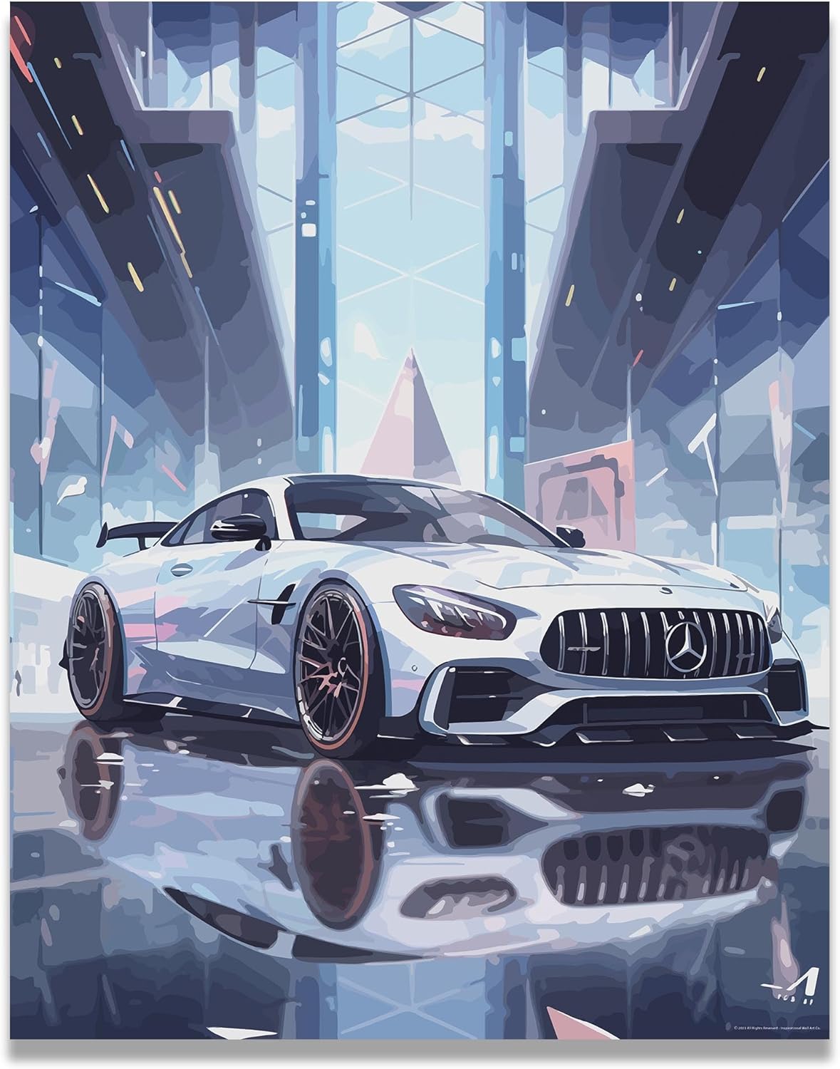 Amazon.com: Inspirational Wall Art Co. - Power | Mercedes AMG GT Poster ...