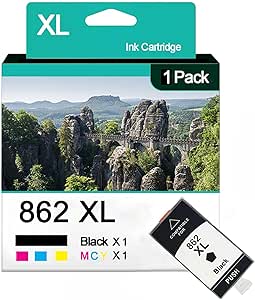Amazon.com: 862XL Ink Cartridges Compatible for HP Officejet 7515 B110a ...