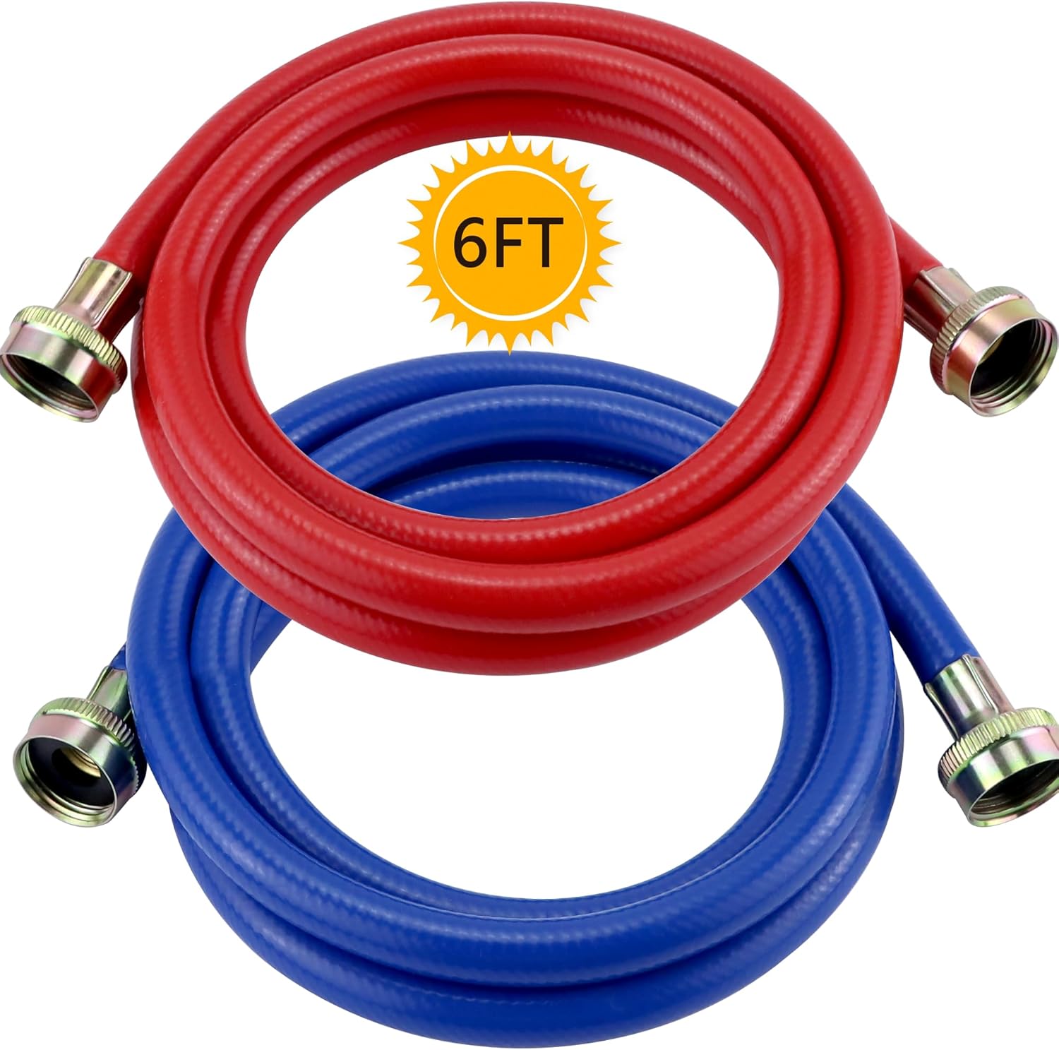 Amazon.com: 6FT Washer and Dryer Hoses,Washing Machine Hoses 6ft Burst ...