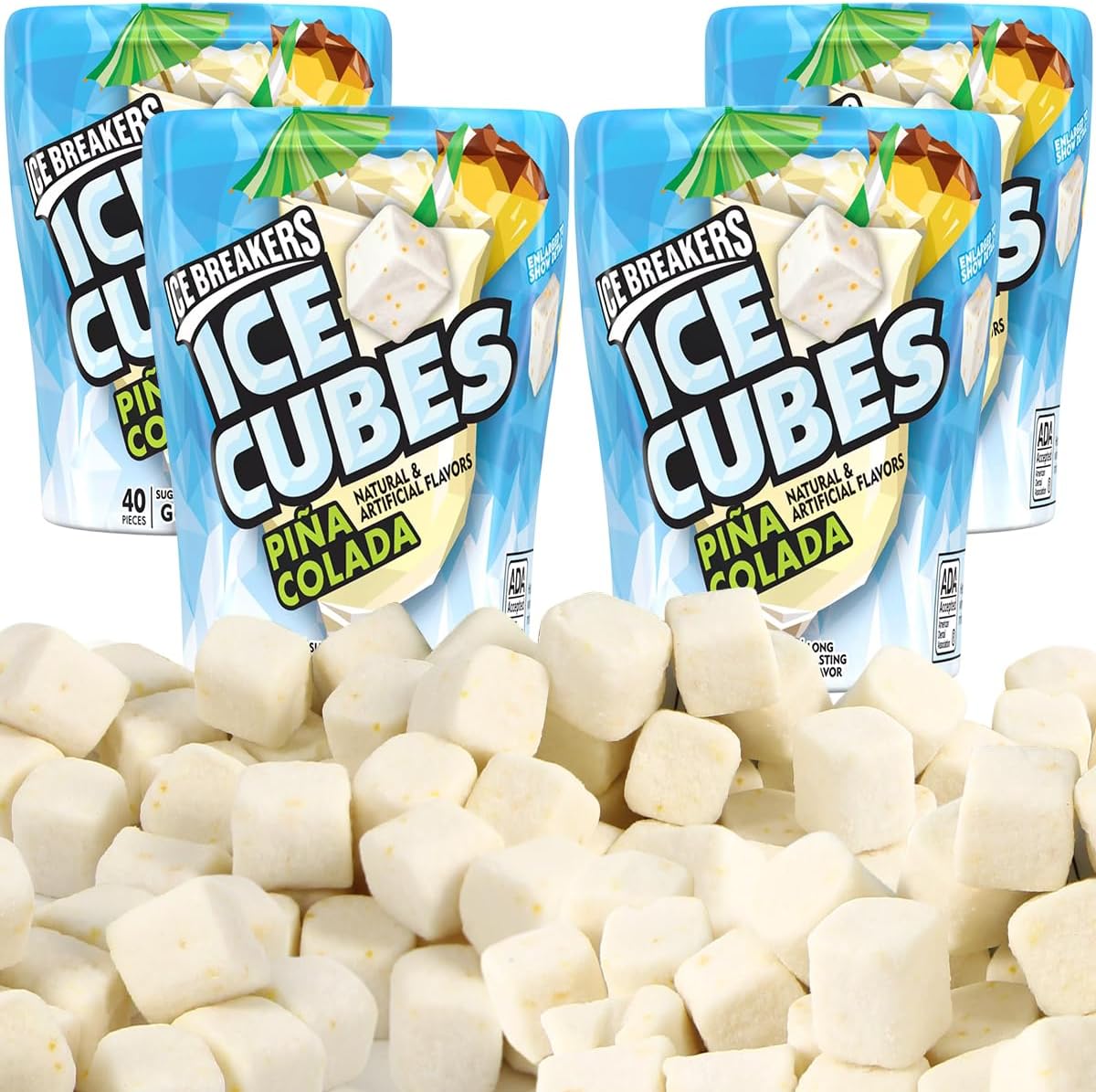 Amazon.com : ALL NEW FLAVOR! Fruit Punch Ice Breakers Ice Cubes, 40 ...