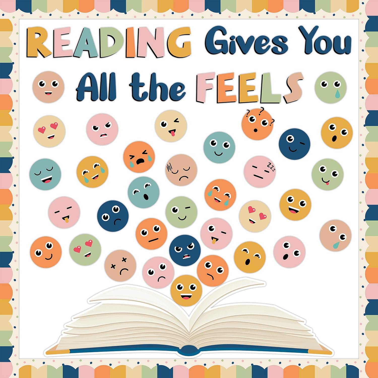 Amazon.com : Reading Bulletin Board Classroom Decorations Set Reading ...