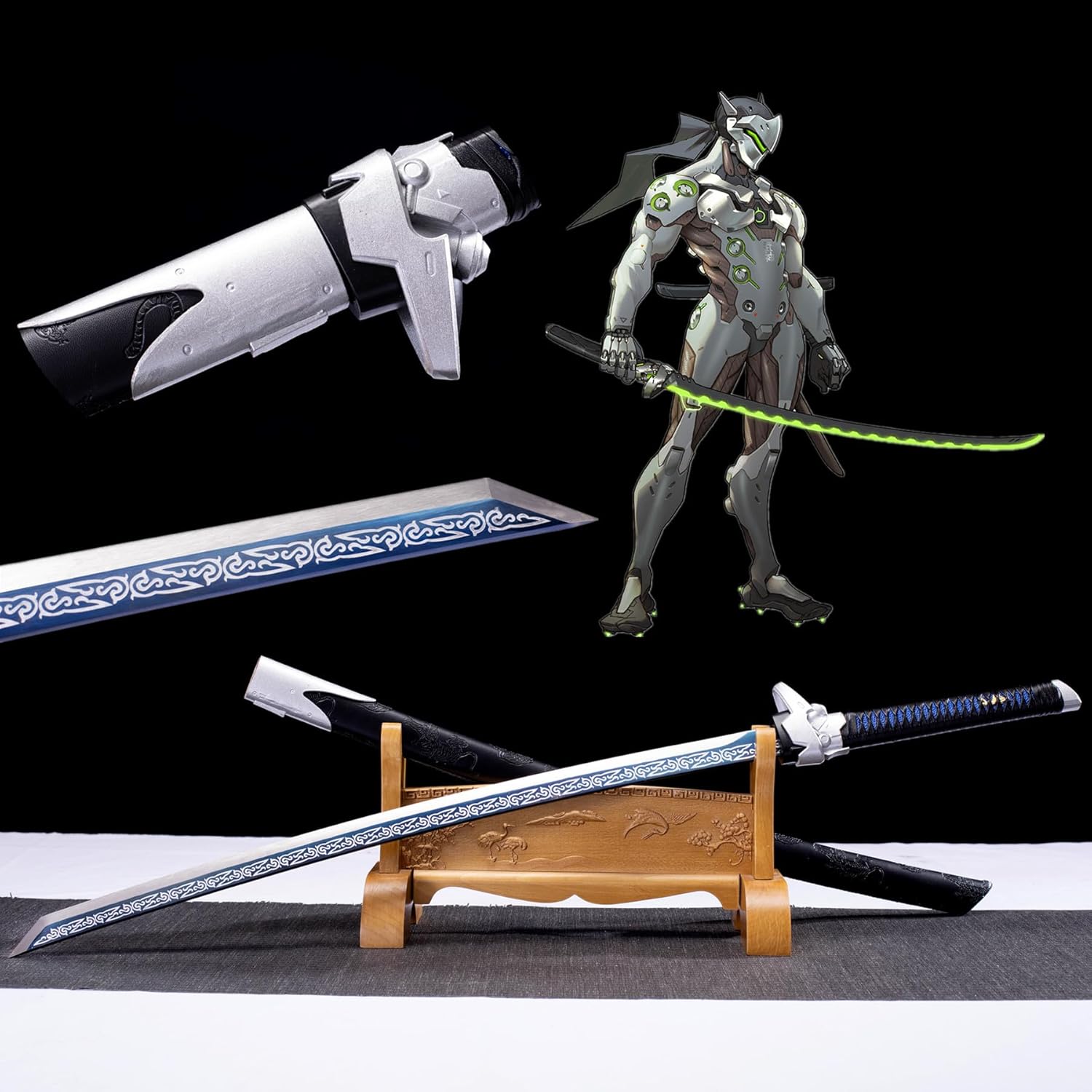 Amazon.com : LQSLFsword Overwatch Sword Cosplay Anime Swords, Genji ...