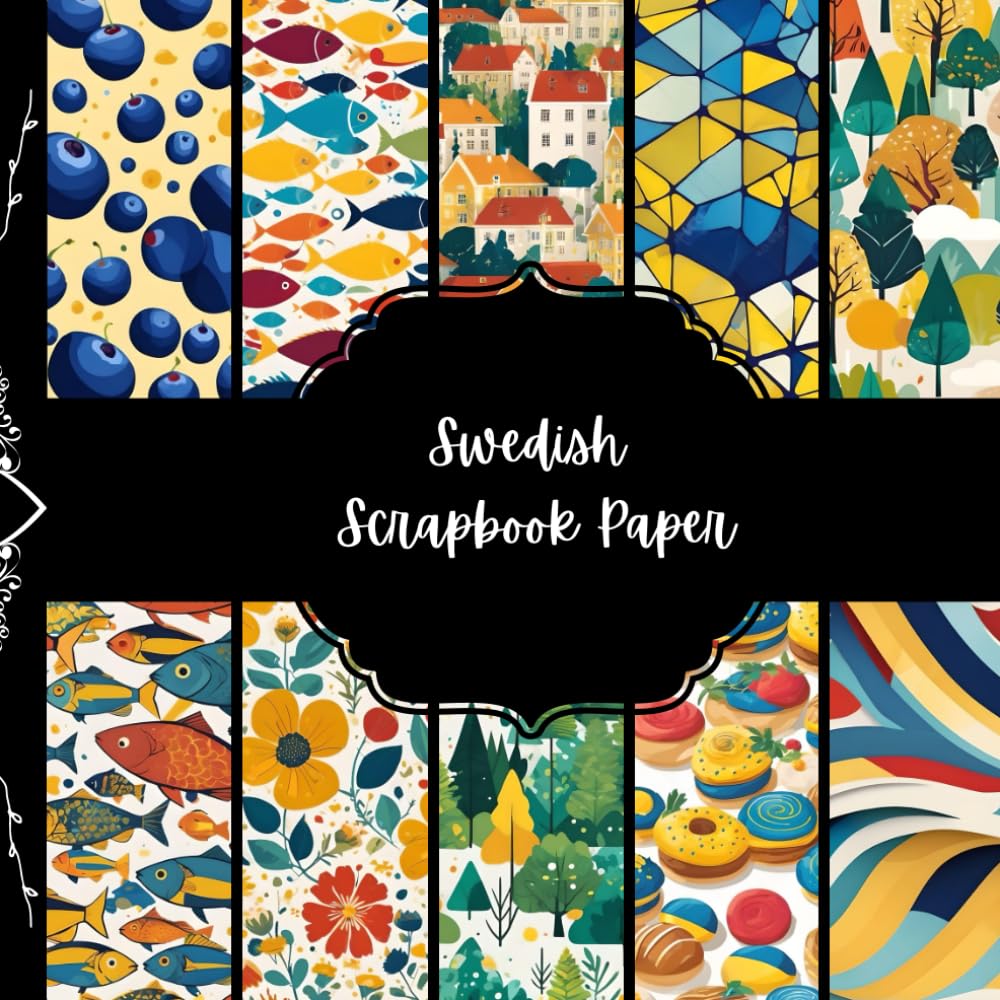 Swedish Scrapbook Paper, Sweden Junk Journal Paper, Scandinavian ...