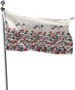 Amazon.com : Rustic Floral Outdoor Flag Double Sided Garden Flag, Large ...