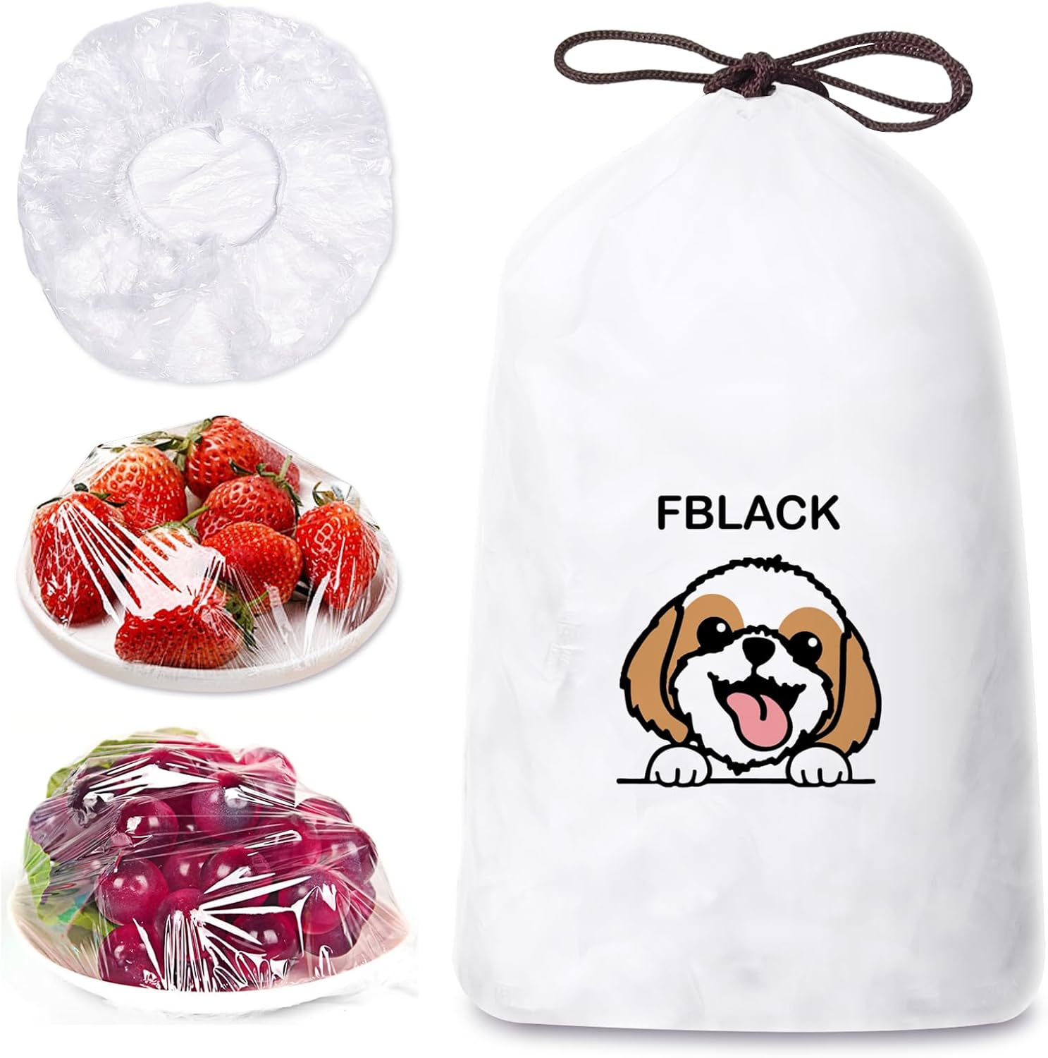 Amazon.com: BOLIMAO Reusable Plastic Bowl Covers 100 PCS Elastic Cling ...