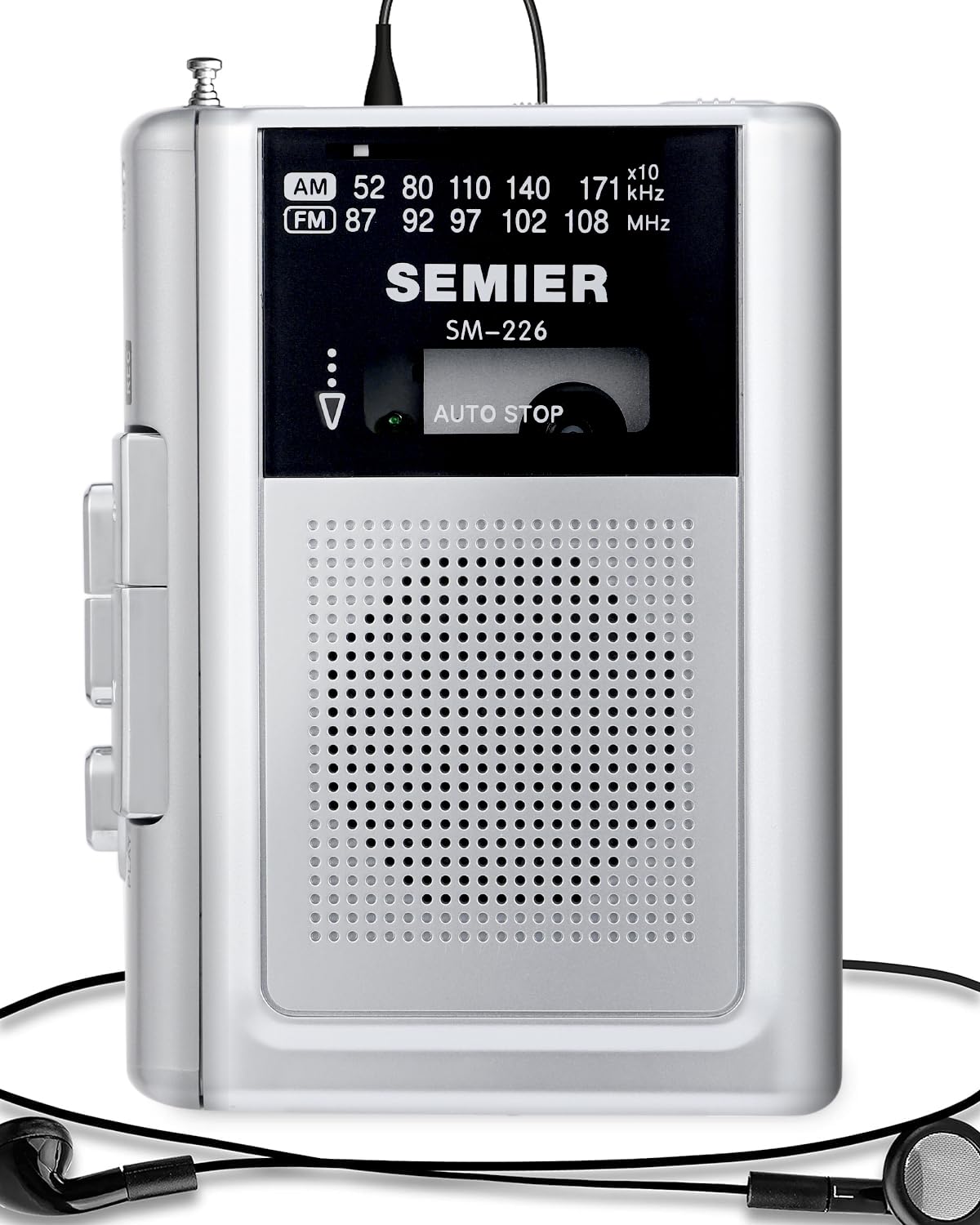 Amazon.com: SEMIER Cassette Recorder Player with AM FM, Compact Vintage ...
