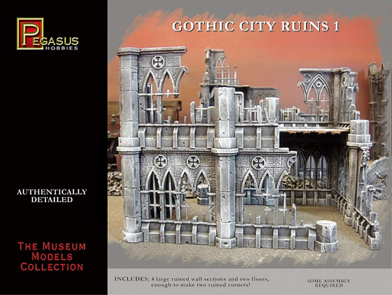 Amazon.com: Pegasus Hobbies Gothic City Building Ruins Set 1 : Arts ...