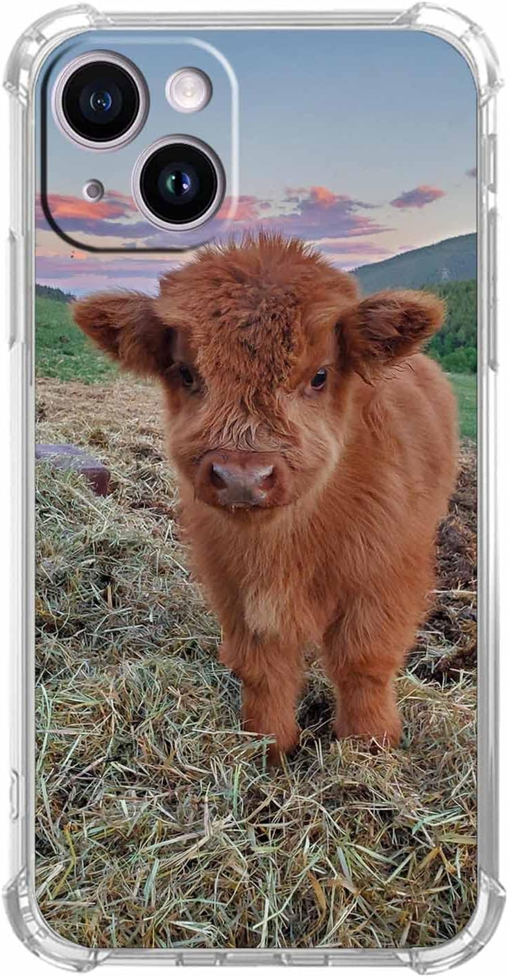 Vesidurt Soft TPU Cute Cow Pattern Phone Case for iPhone 14, Trendy ...
