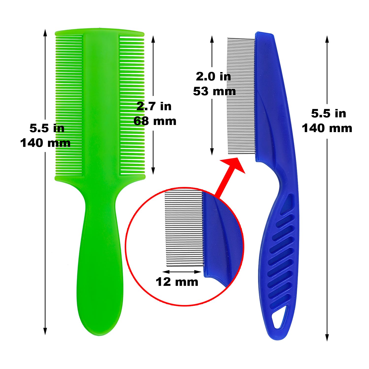 Snapklik.com : 4-Piece Lice Comb Set, Double Sided Fine Tooth Lice Comb ...