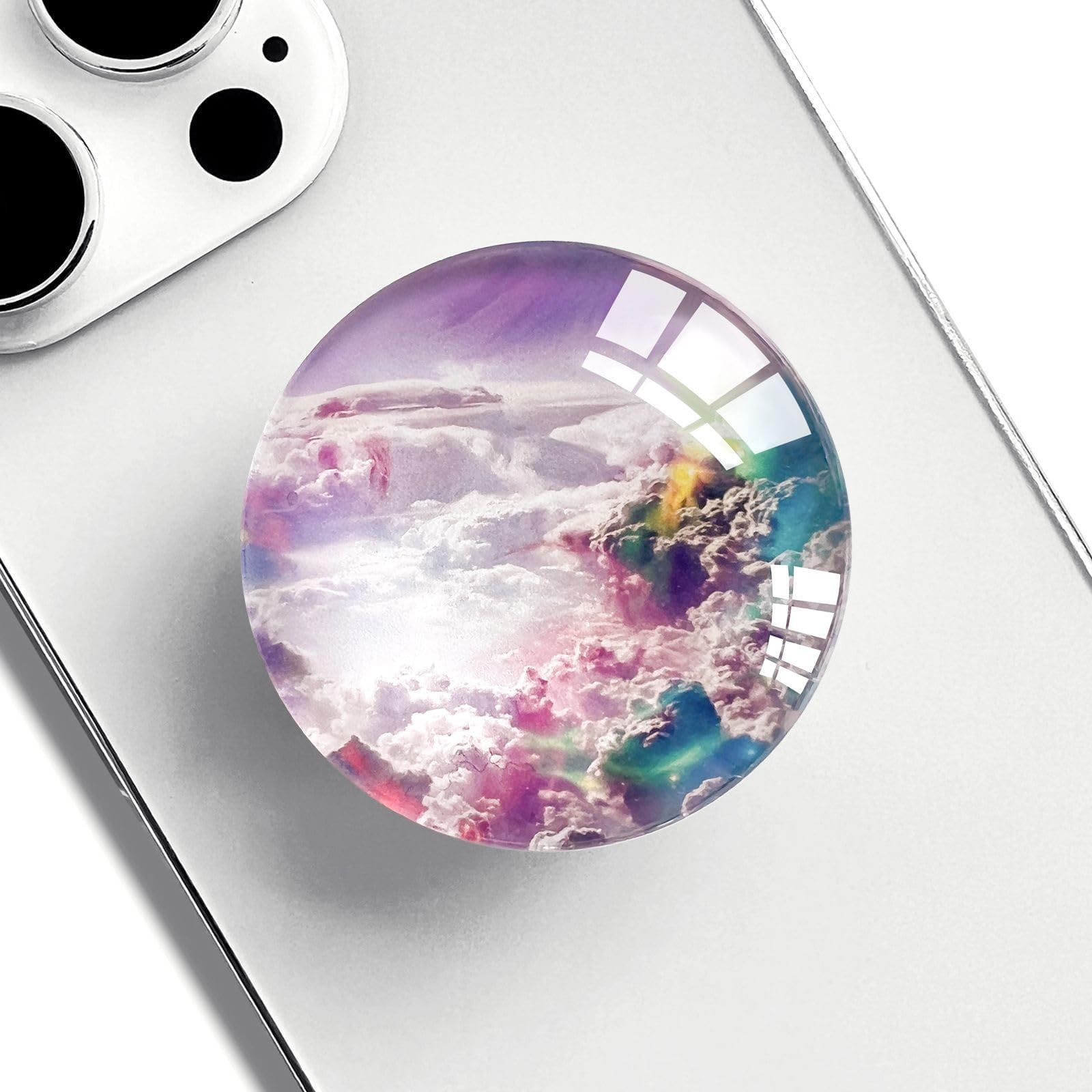 Amazon.com: Ksadiye Translucent Clear Phone Grip with Expanding ...