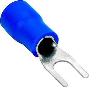 Conext Link STV-6B25 Vinyl Spade Terminal 25 Pack (#6 Stud, Blue 16-14 ...