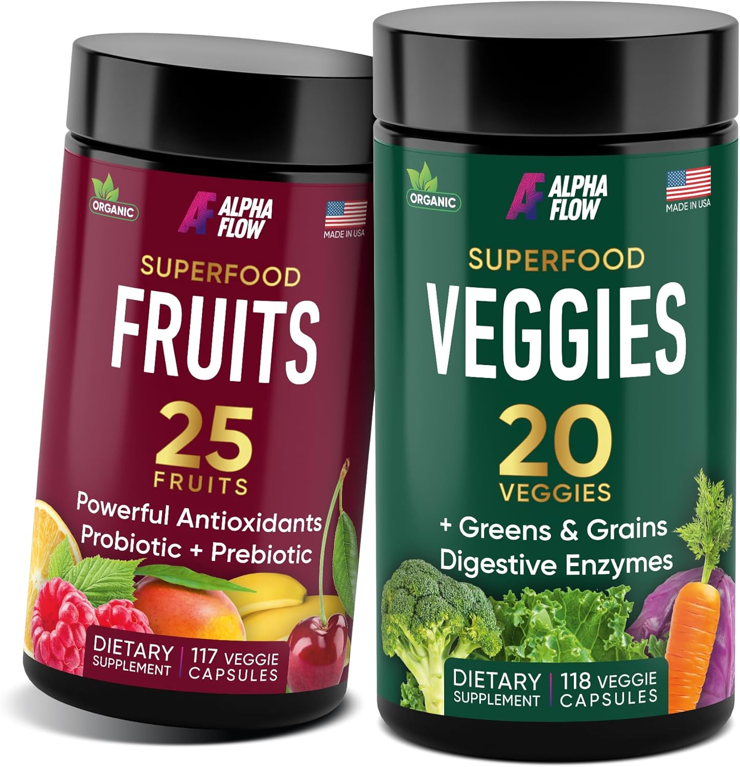 Amazon.com: Alpha Flow Fruits + Veggies Supplement - Nutrient-Rich ...
