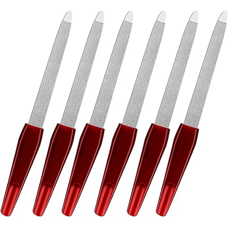 Amazon.com : Metal Nail File (6 Pcs), Fingernail Files for Natural ...