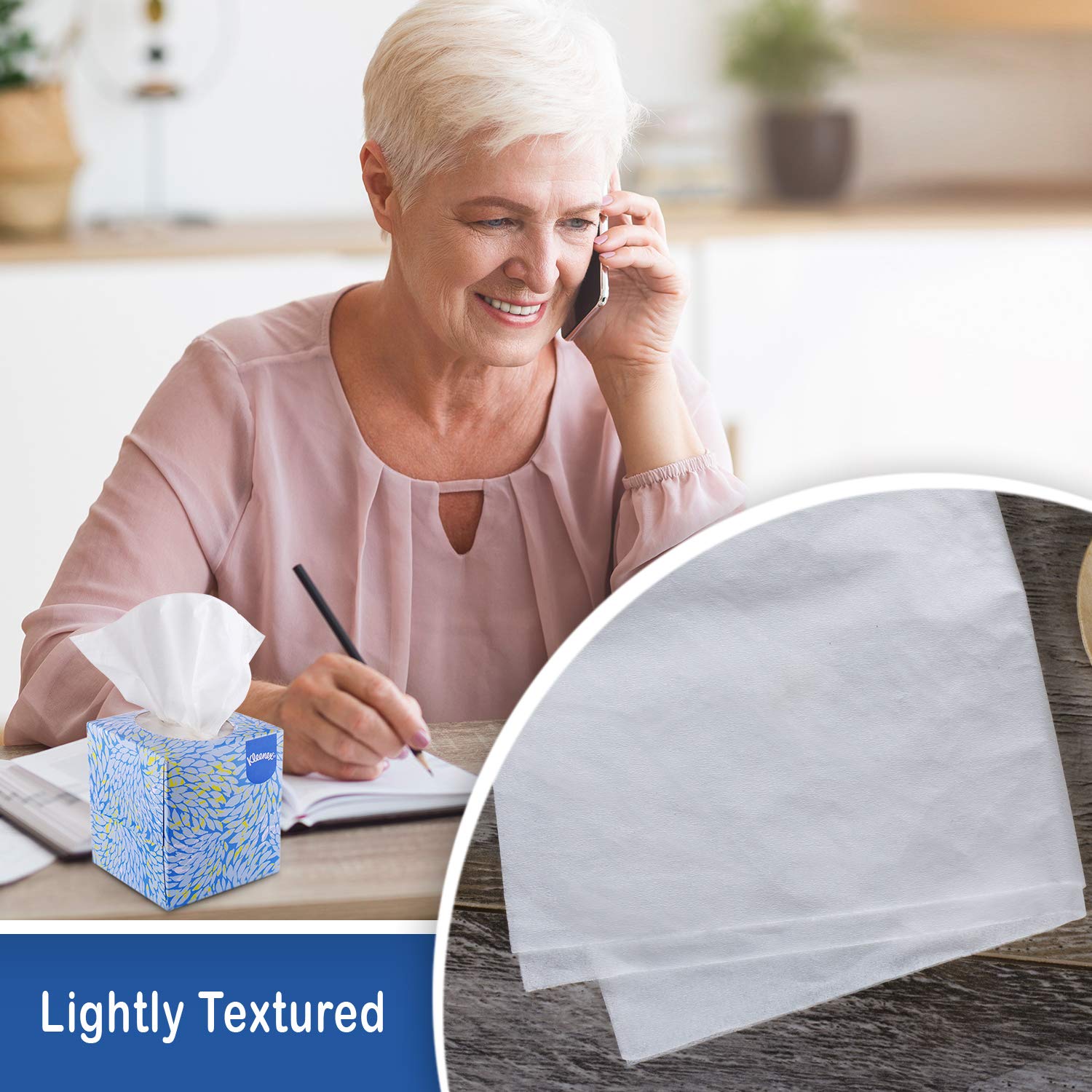 KLEENEX® Facial Tissue Cube 60039-2 ply Face Tissue - 2 Tissue Boxes x ...