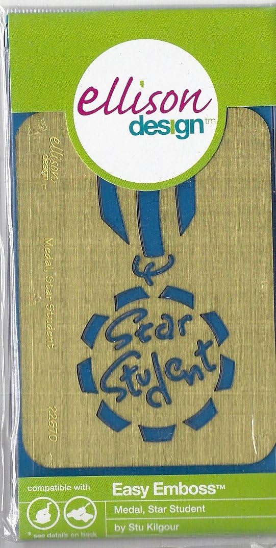 Ellison Design Easy Emboss Stencil - Metal, Star Student : Amazon.co.uk ...