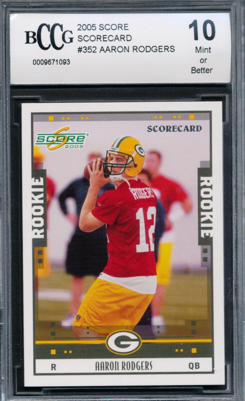 Amazon.com: 2005#352 Score Scorecard /599 Aaron Rodgers Rookie Card ...