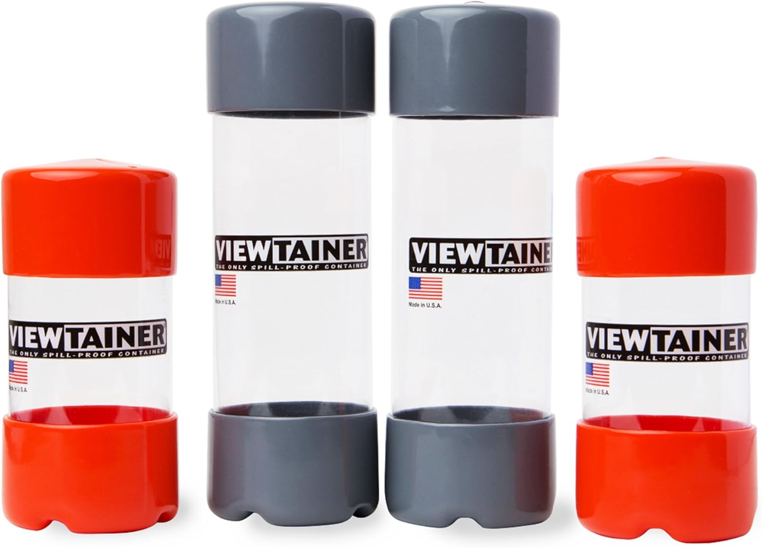 Amazon.com: Viewtainer Slit-Top 4 pack - 2" (Orange/Gray) : Toys & Games