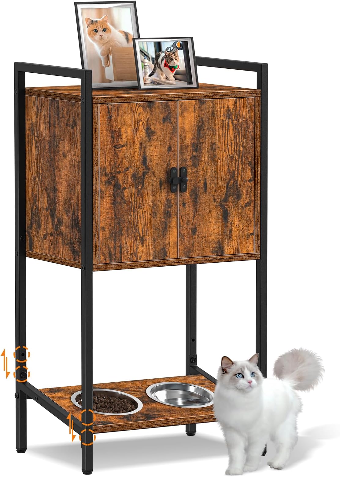Pet Supplies : SANYOAC Dog Feeding Station with Storage, Dog Food ...