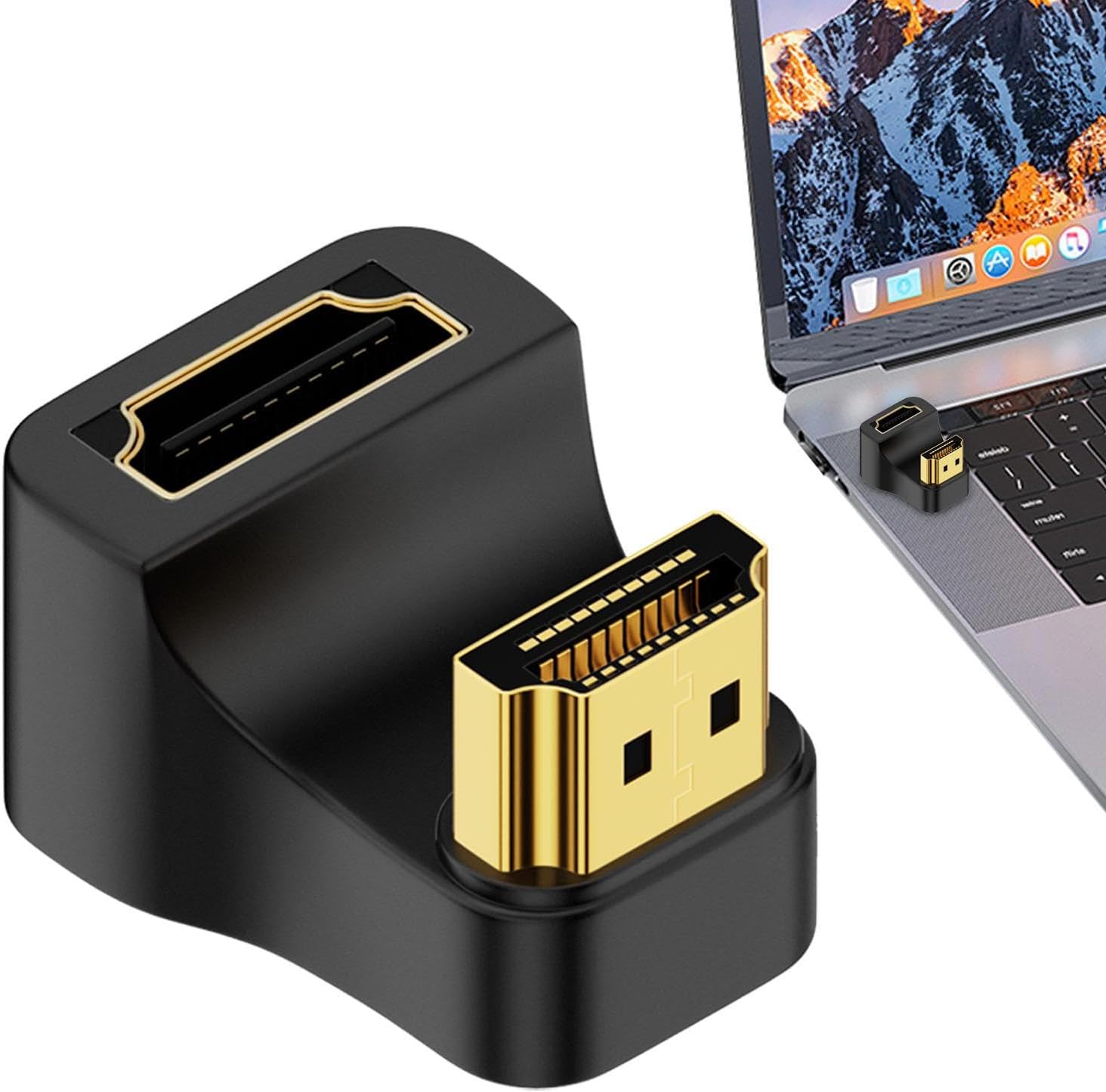 Amazon.com: ISCORK HD Connector | Right Angle HD Cable, 48Gbps Angled ...