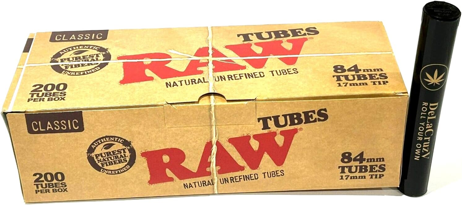 Amazon.com: RAW Classic Tubes 84mm Tubes With 17mm Tips 200 Tubes per ...