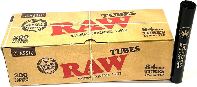 Amazon.com: RAW Classic Tubes 84mm Tubes With 17mm Tips 200 Tubes per ...