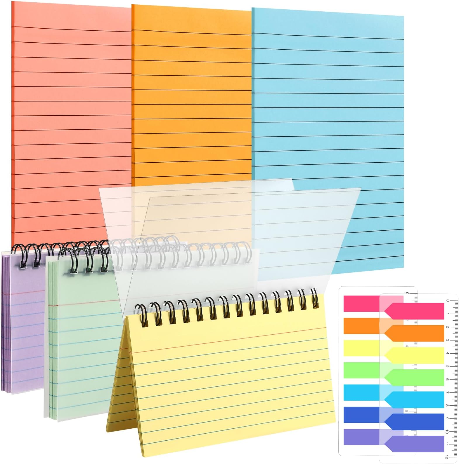 Flash Cards 400 Sheets Revision Cards 8Pcs Index Cards Multicolor ...