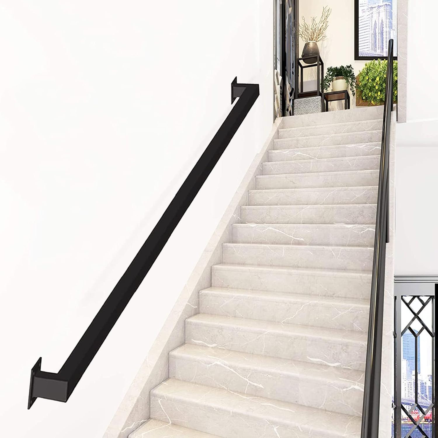 Amazon.com: Pipe Handrails for Indoor Stairs, Safety Non-Slip Stair ...