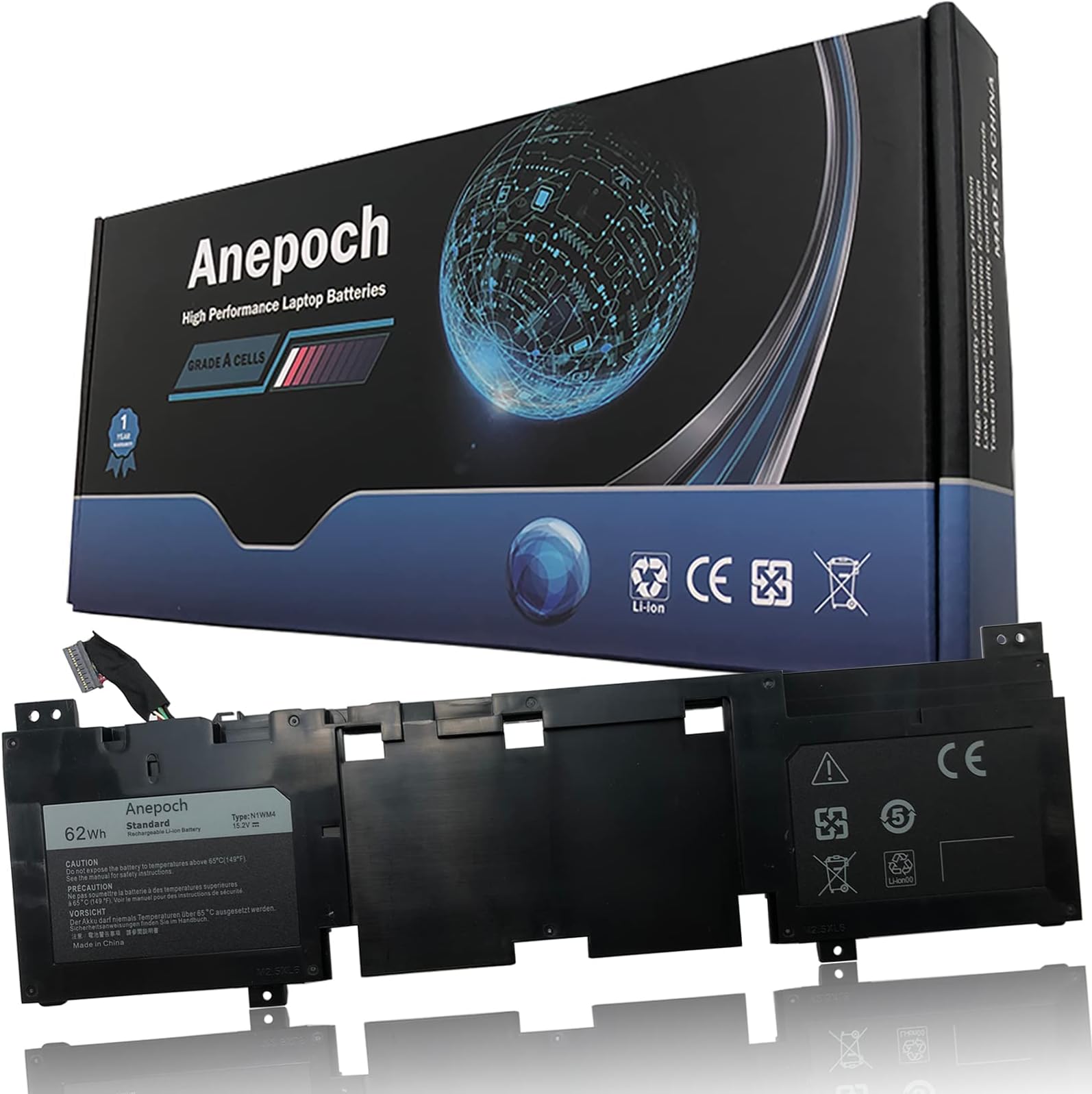 Amazon.com: Anepoch N1WM4 Laptop Battery Replacement for Dell Alienware ...