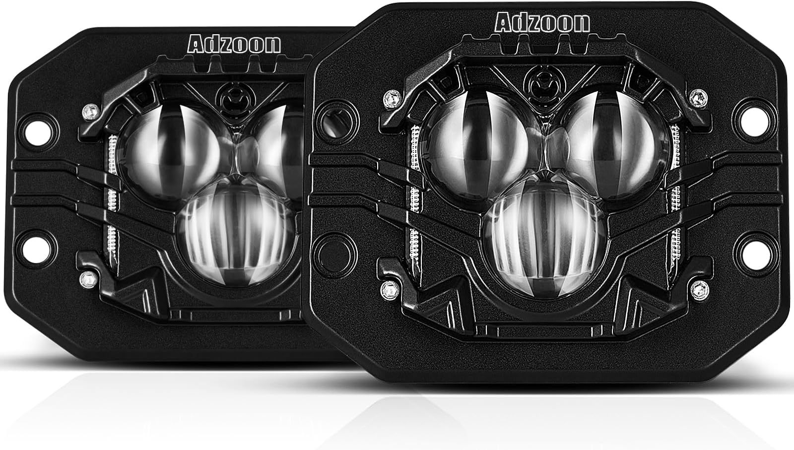 Amazon.com: ADZOON Flush Mount LED Pods,2pcs 5 Inch 40W LED Bumper ...
