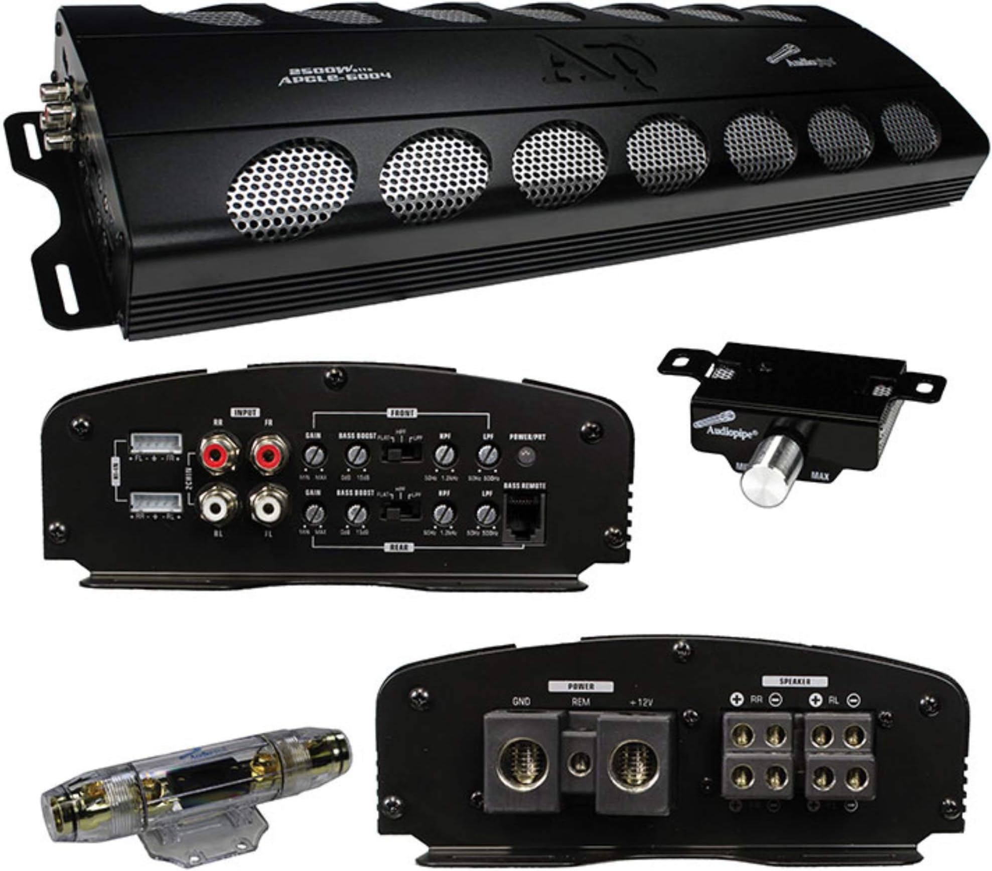 Amazon.com: Audiopipe APCLE-6004 2500 Watt 4 Channel Car Amplifier ...