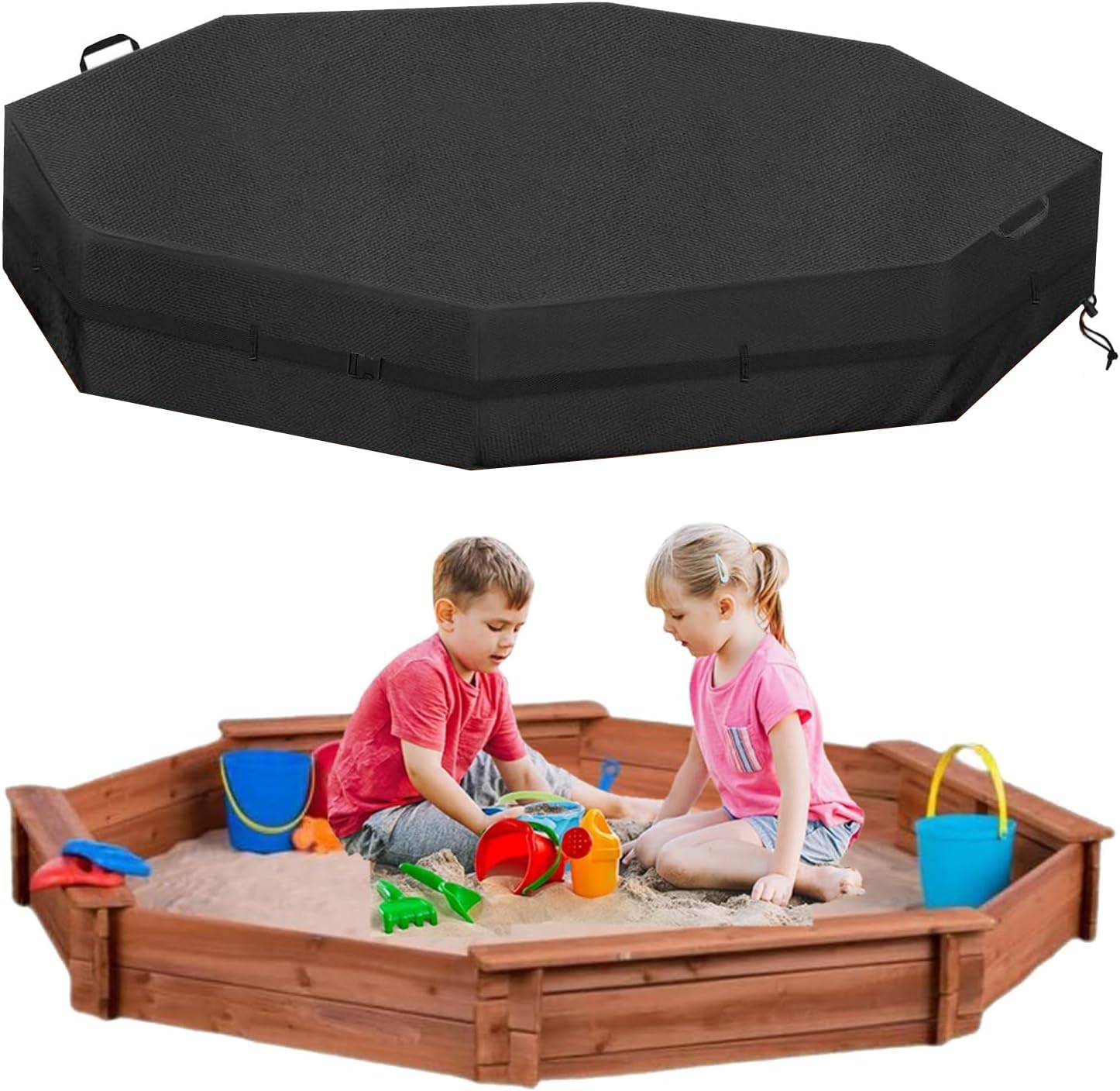 Amazon.com: SIRUITON Octagon Sandbox Cover, 420D Oxford Cloth ...