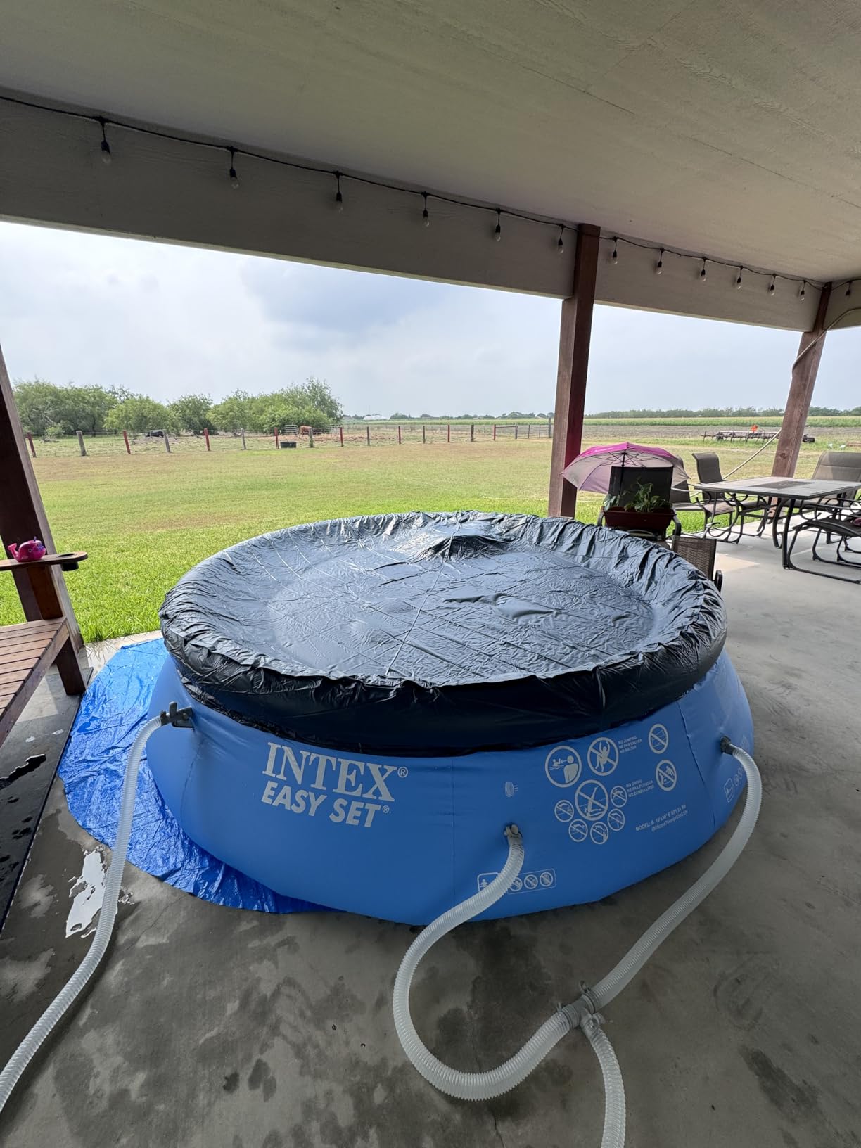 Amazon.com : 10-Foot Round Easy Set Pool Cover by Intex : Patio, Lawn ...