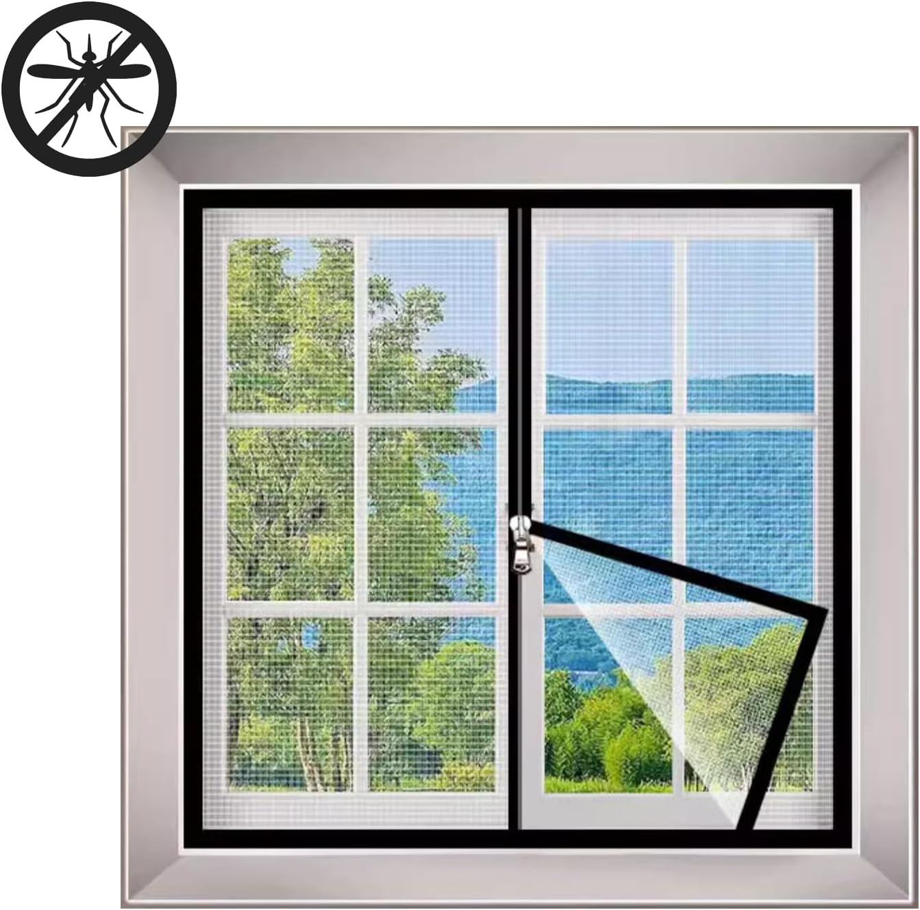 Magnetic Fly Screen Window Fly Screens for Windows Max 110 * 120cm ...