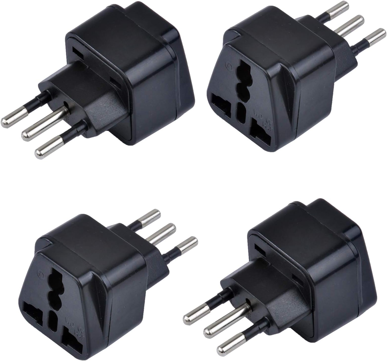 Amazon.com: Brazil, South Africa Travel Plug Adapter, Grounded ...