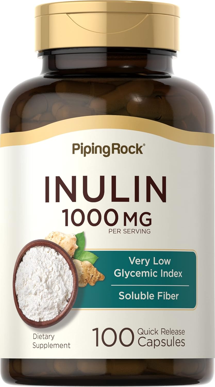 Amazon.com: Piping Rock Inulin Capsules | 1000 mg | 100 Count | Low ...
