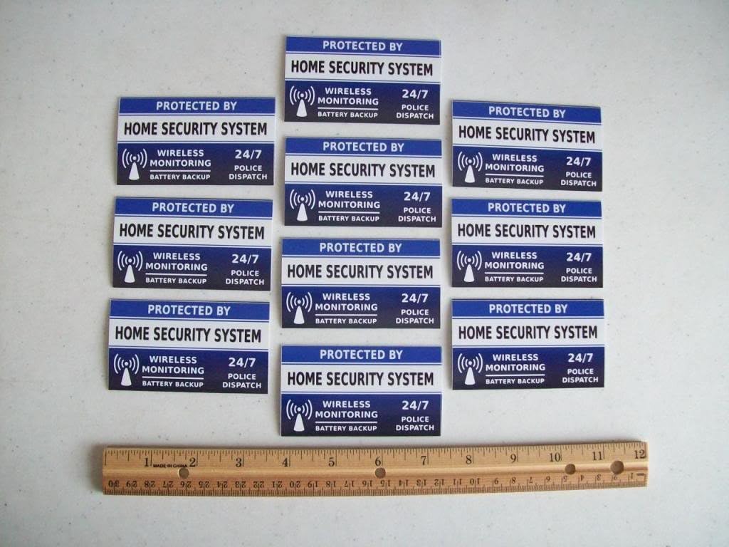 Amazon.com: 10 Home Security System Window Decals Stickers - Stock ...