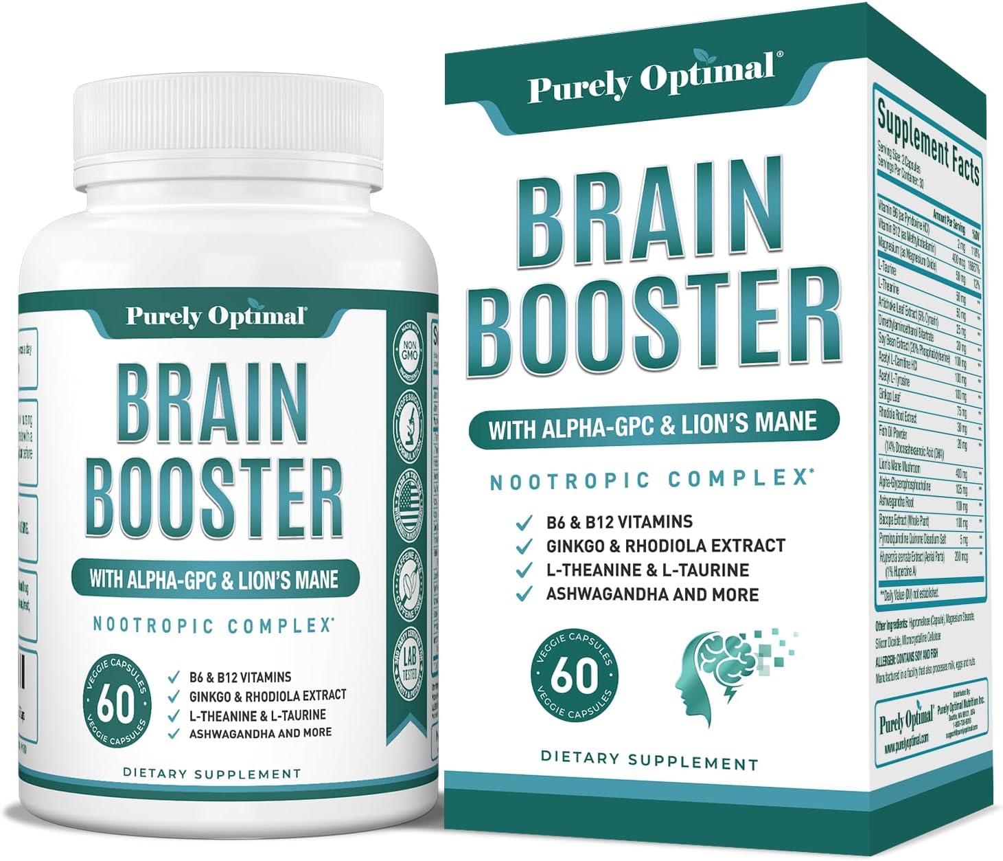 Amazon.com: Purely Optimal Brain Supplement for Memory and Focus ...