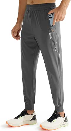 Amazon.com: Libin Men's Lightweight Joggers Quick Dry Athletic Track ...
