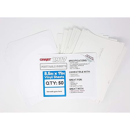 Amazon.com: (50 Sheets) ORAJET 1917 Matte Finish Vinyl for use with ...