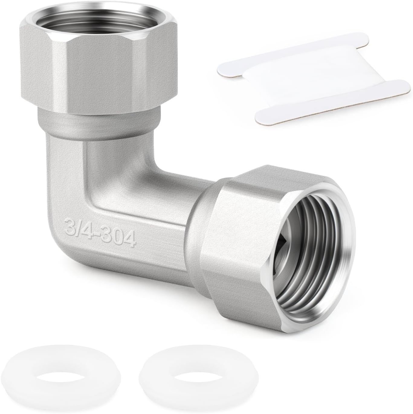 ERGAOBOY 1 Pcs 304 Stainless Steel 90 Degree Elbow 2 Ends Flexible ...