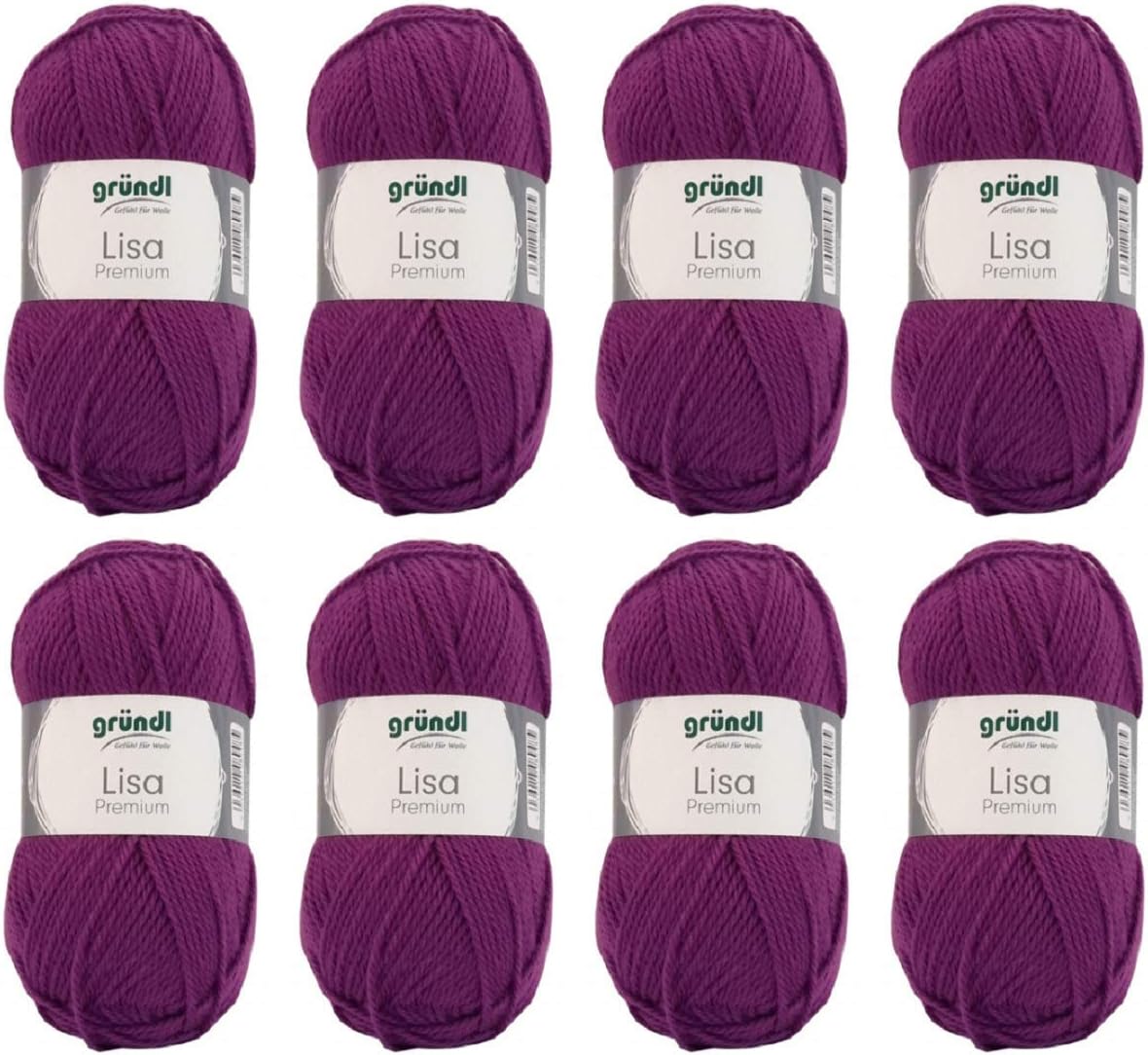 48 GRUNDL-Lisa Premium UNI Yarn-Pack of 8 Balls-Colour Number : Amazon ...